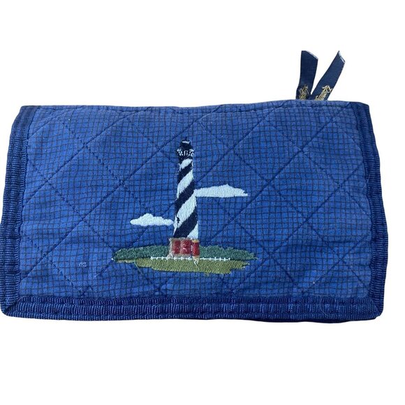 Donna Sharp | Bags | Donna Sharp Blue Quilted Trifold Travel Wallet ...